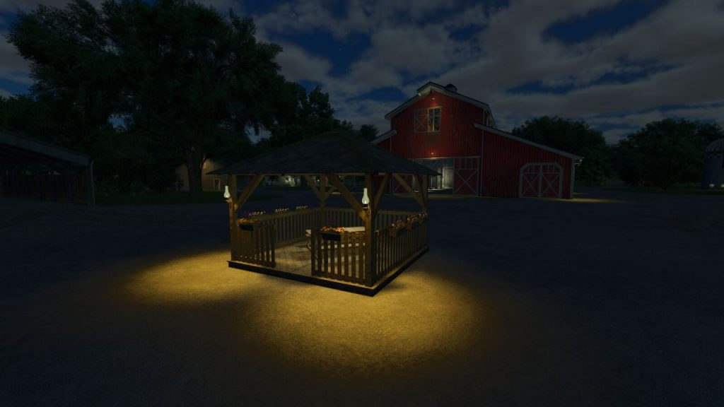 FS25 Gazebo en bois V1.0.0.0 Mod | FS25 Mods / FS22 Mods