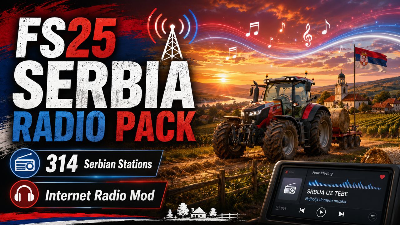 FS25 Stations de radio serbes V1.0.0.0 Mod | FS25 Mods / FS22 Mods